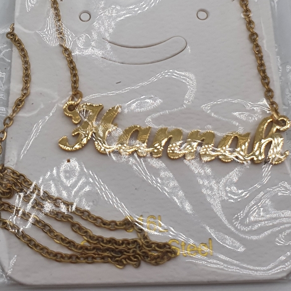 Jewelry | Hannah Name Nameplate Gold Necklace | Poshmark